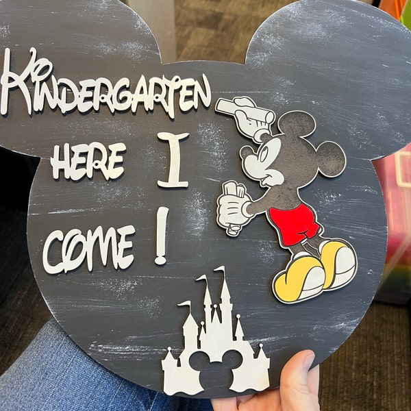 Minnie Mouse Chalkboard Teacher 3d Wood Sign, Custom Mickey Teacher ...