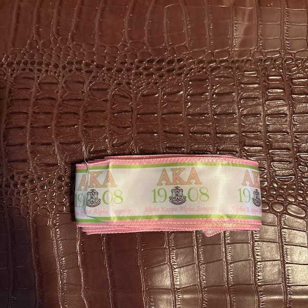 2" Wide Alpha Kappa Alpha AKA Sorority Inspired Wired Double Faced ...