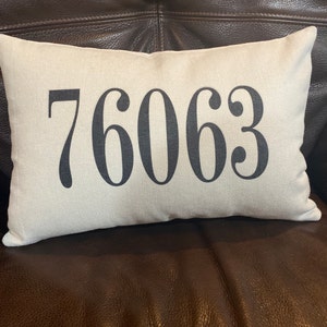 Zip Code Throw Pillow Cover personalized Pillow Cover City State Zip ...