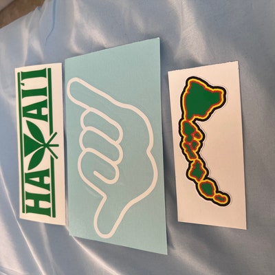 Hang Loose Shaka Hand Sign Vinyl Sticker Decal Hawaii Maui Oahu Aloha ...