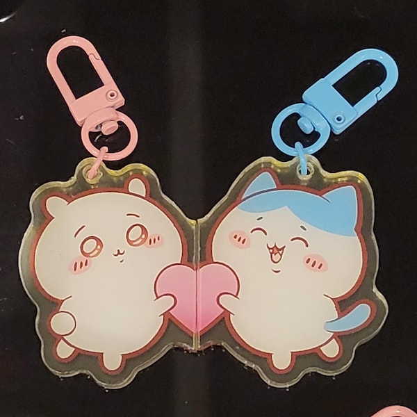 Chiikawa Heart Hachiware Magnetic Keychain - Etsy
