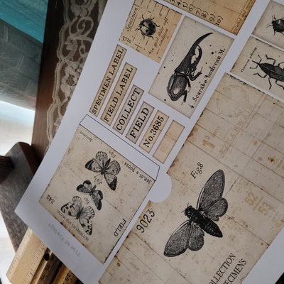 Printable Slot Pocket Template for Junk Journals. Set of 2 - Etsy