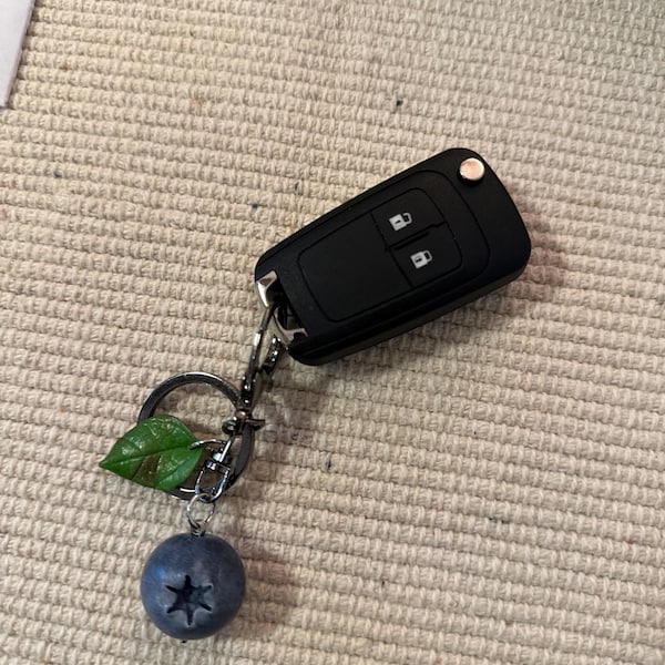 Handmade Big Blueberry Keychain, Blueberry Bag Charm, Berry Purse Charm ...
