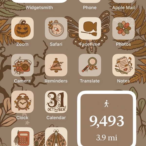 App Icons Halloween Ios 14 Icons Fall iPhone Icons Ios 15 Autumn Theme ...