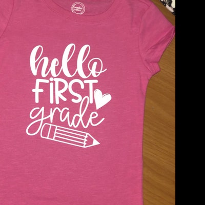 Back to School, Hello 1st Grade SVG, School Cut File, School Shirt, Svg ...
