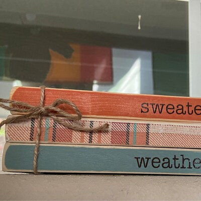 Christmas Book Bundle Mini Book Stack Red Wood Books - Etsy