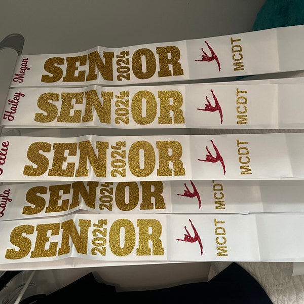 Senior Sash. Custom Senior Sash * CUSTOM: Name, Graduation Year, Sport ...