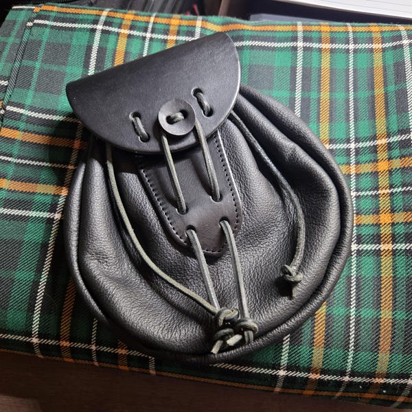 Rob Roy Style Leather Sporran for Men's Larp and Scottish Renaissance ...