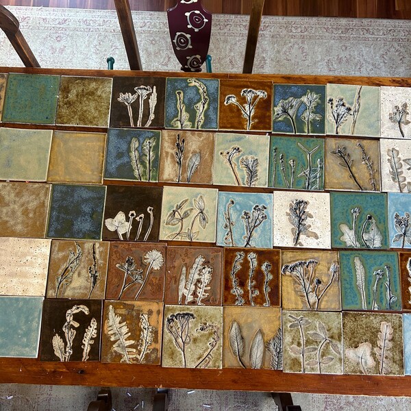 Tiles Set "from a Country Cottage",handmade Ceramic Tiles,natural Clay ...