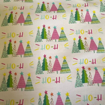 Pink Santa Faces Fabric, Christmas Fabric, Fabric by the Yard, Quilting ...