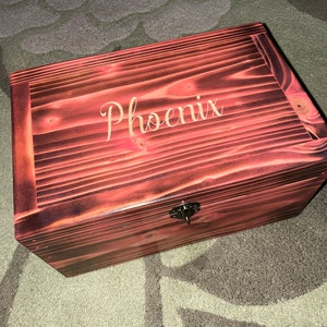 USMC Memory Box for Marines and Veterans, A Large Wooden Box ...