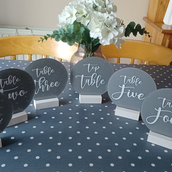 VINYL ONLY Wedding Vinyl Table Numbers Stickers Decal for Seating Plan ...