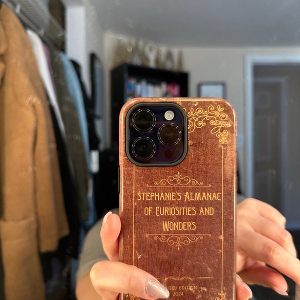 Book of Spells iPhone 16 Case Wallet, Personalized Witchy Cover ...