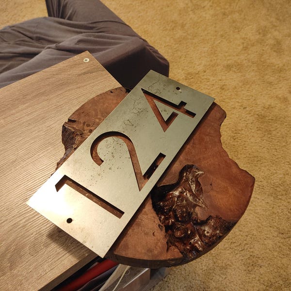 Modern Address Sign - Mid Century Modern House Numbers - Metal Address ...
