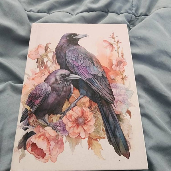 Moody Raven Wall Art Sunflower Crow Gift for Him Corvus Art Decor Raven ...