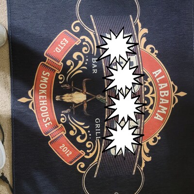 Grill Mat Personalized Outdoor Rug for Dad's BBQ Smoker Backyard BBQ ...