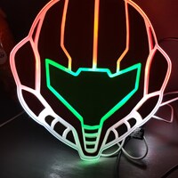 Metroid Samus Sign , Neon Like , LED , Light , Wall Decor, Night Light ...