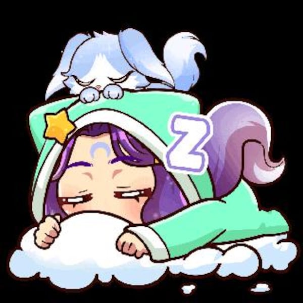 Twitch Emote / Cute Axolotl Emotes Pack 7 cry, Sleep, Wait, Pizza, POG ...