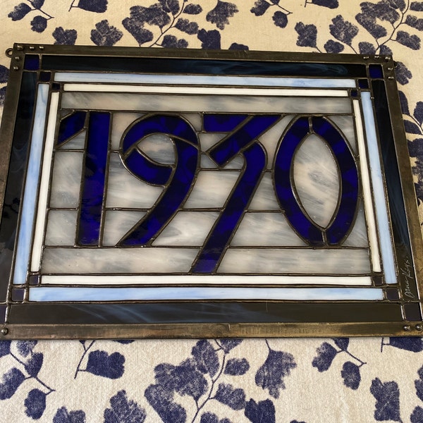 Custom Stained Glass Address Plaque - Etsy