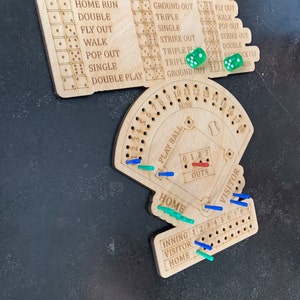 Baseball Dice Game Baseball Game Board - Etsy