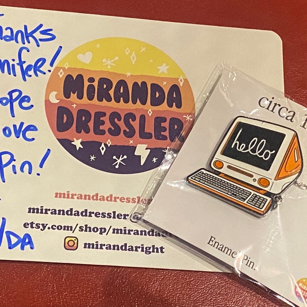 Apple Imac - Pick Your Color - Enamel Pin With Mouse on Chain - Etsy