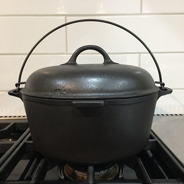 Cast Iron Large Skillet 1940s/50s Large Number 12 Even Sitting ...