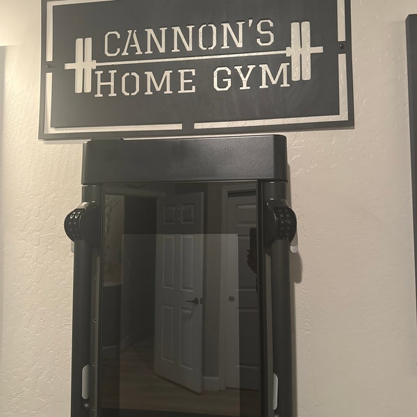 Gym Sign; Personalized Home Gym Sign; Custom Metal Gym Sign; Home Gym ...
