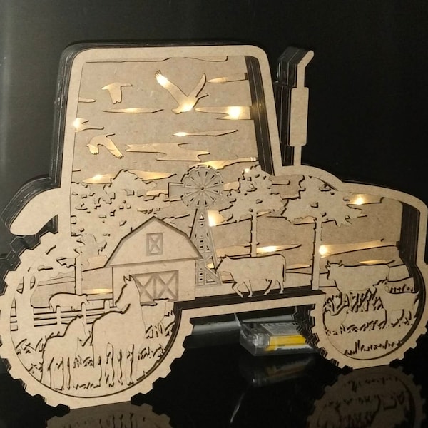 DXF, SVG File for Laser Christmas Nativity Scene Set With Led Lights ...