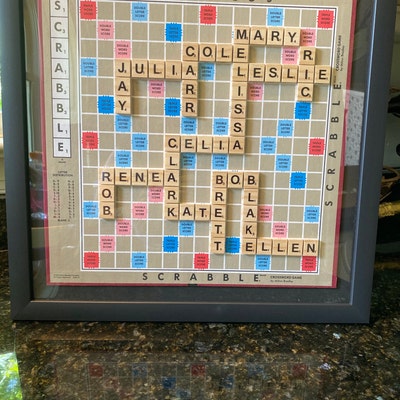 Custom Framed Scrabble Boards Personalized Gift Vintage Scrabble Board ...