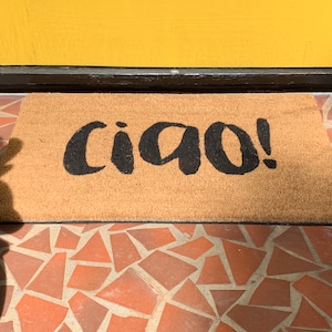 Ciao Doormat Italian Welcome Mat Front Porch Decor Unique Gift ...
