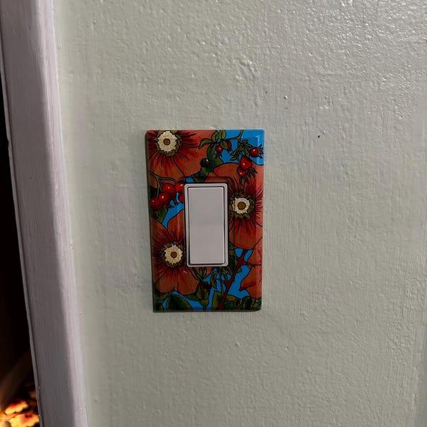 Wooden Flower Engraved Rocker Light Switch Cover - Lily of the Valley ...