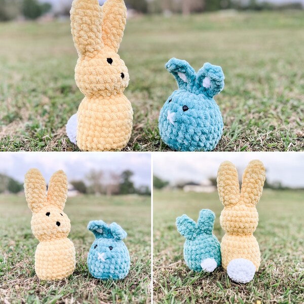 Crochet Bunny Plushie PATTERN: Fluffy Lil Bunny (ENG) | Quick & Easy ...