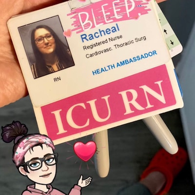 Hot Pink ICU RN Badge Buddy Free Shipping Cute Hot Pink Badge Buddy for ...