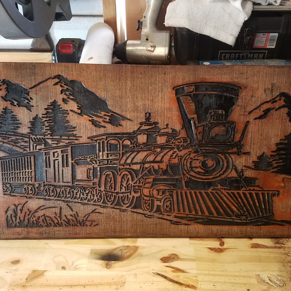 093-train - Scroll Saw Pattern (pdf, Jpg, Dxf, Svg, Eps) - Etsy