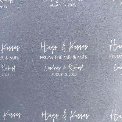 Printable OR Printed Wedding Stickers With Custom Fonts and Colors ...