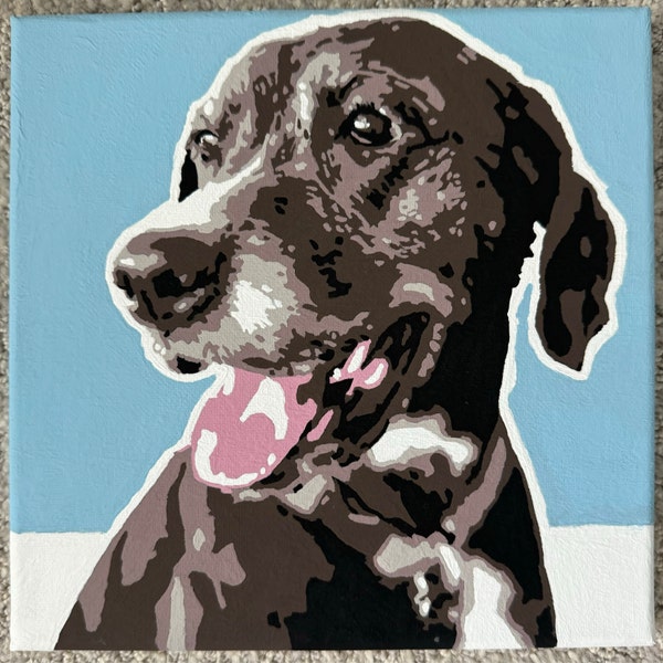 Custom DIY Paint Kit Featuring Your Pet, Personalized Paint by Numbers ...