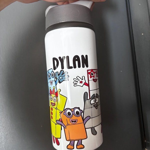 Personalized Numberblocks Water Bottle - Children's Sports Drink Bottle ...