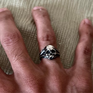 Skull Devil Ring Sterling Silver Skull Ring Skull - Etsy