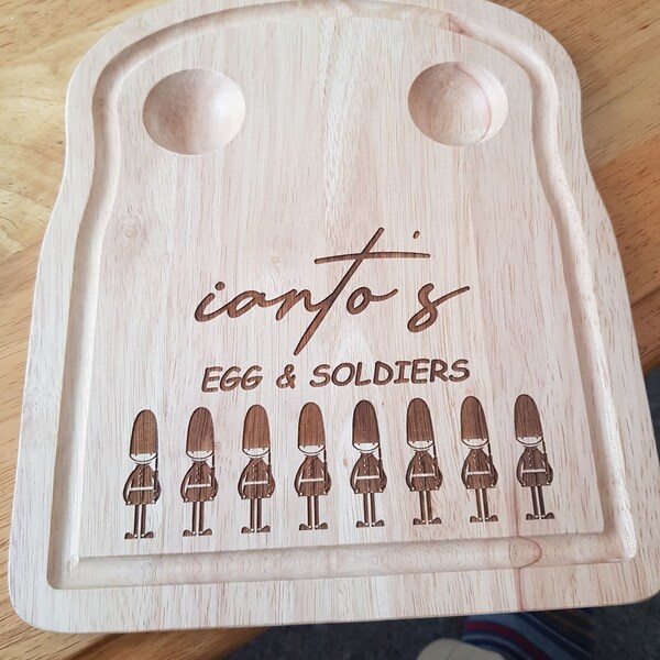 Personalised Egg & Soldiers Breakfast Board: Fun Toddler Gift for ...
