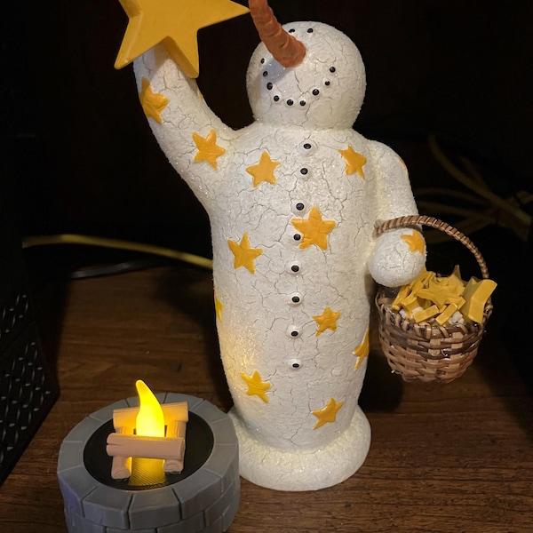 Mini Fire Pit - Led Tealight Candle With Holder - 3D Printed - Etsy