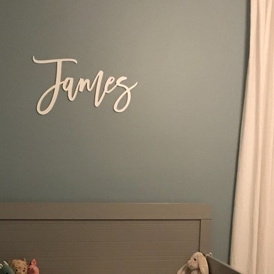 24 1/4 Thick Laser Cut Name Sign / Custom Wood Name / Laser Cut Signage ...