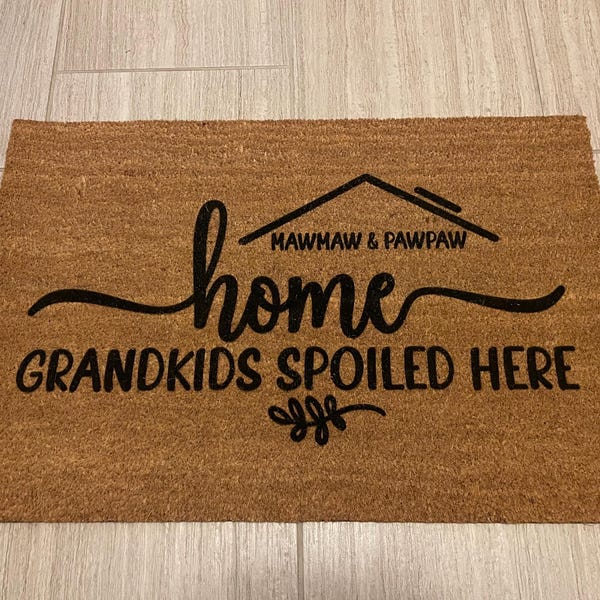 Grandparents Door Mat, Personalized Grandparents Gift, Unique Gift ...