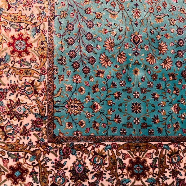 5x8 Ft Beige Red Bamboo Silk Rug, Silk Carpet, Luxury Silk Rug, Silk ...