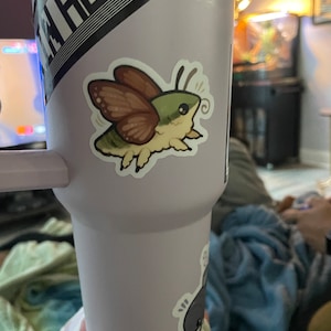 Hummingbird Moth Sticker / Waterproof Vinyl Sticker, Water Bottle ...