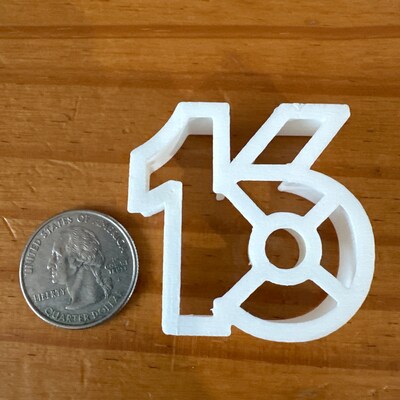 Set of 2 Lettered Number 60 Cookie Cutters/multi-size/dishwasher Safe ...