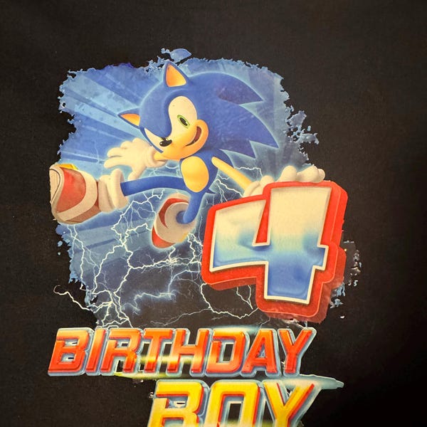Sonic Birthday Boy 4th PNG | Birthday Design | Digital Download PNG ...