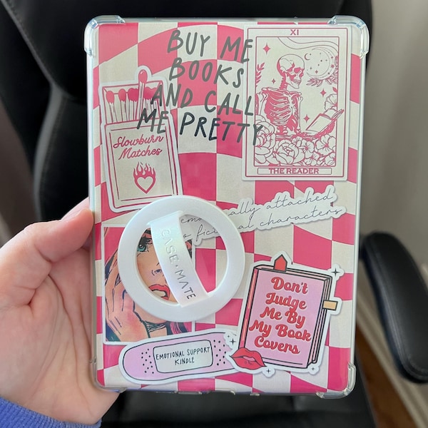 CHECKERED Kindle Insert for Clear Case - PRINTABLE - Pink Theme ...