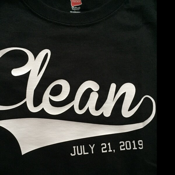 Custom NA Clean Date T-shirt - Narcotics Anonymous Recovery Date - NA ...
