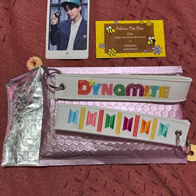 Dynamite Embroidery Keychain Army Bomb Strap BTS Kpop - Etsy