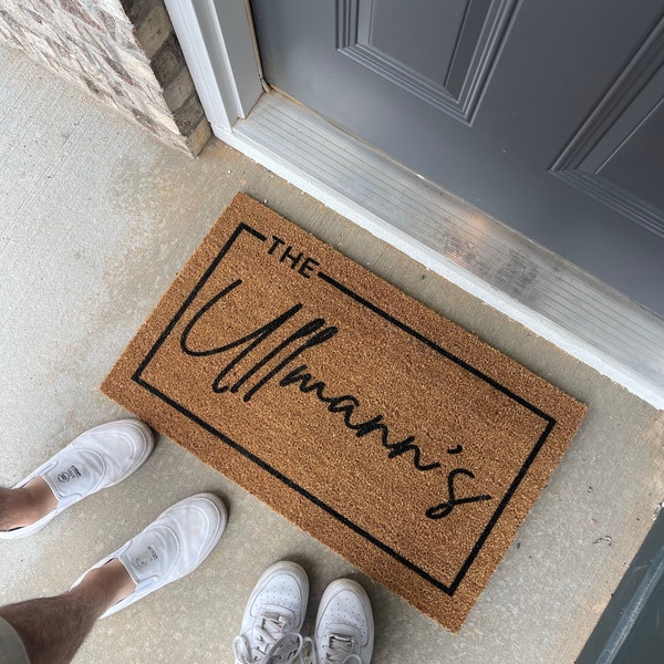 Custom Door Mat, Outdoor, Last Name Doormat, Front Door Decor ...